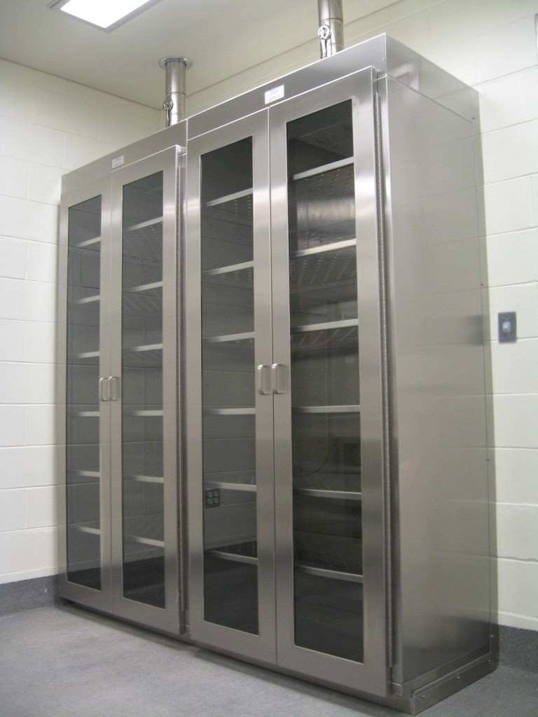 Vented Storage Cabinet Model 24-48 VSC (glass doors) - TBJ Incorporated